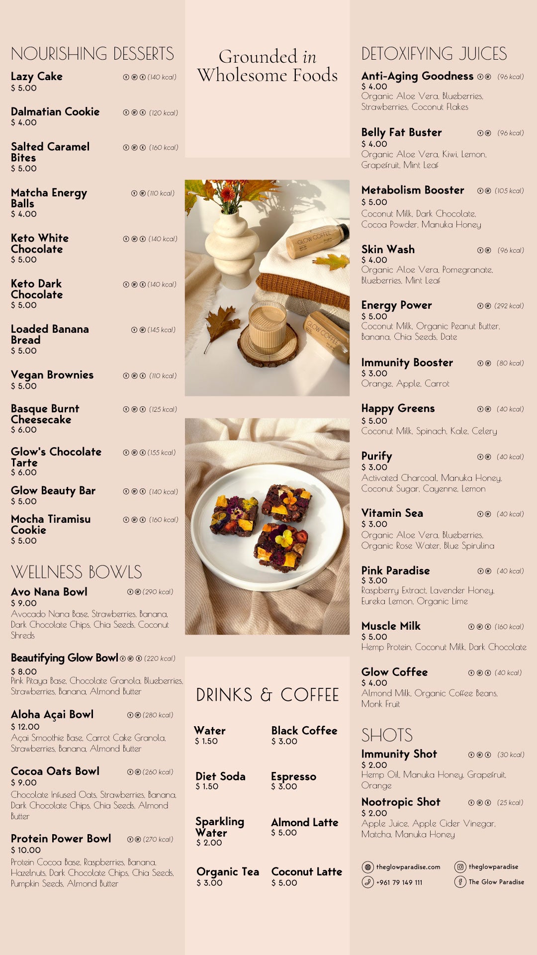 Menu – The Glow Paradise